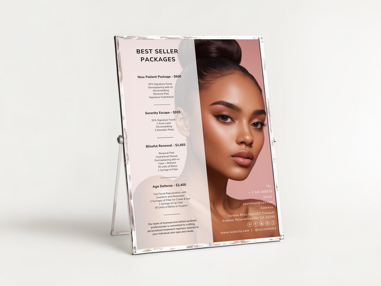Botox Dermal Filler Packages Flyer Template, Spa Brand Advertisement ...