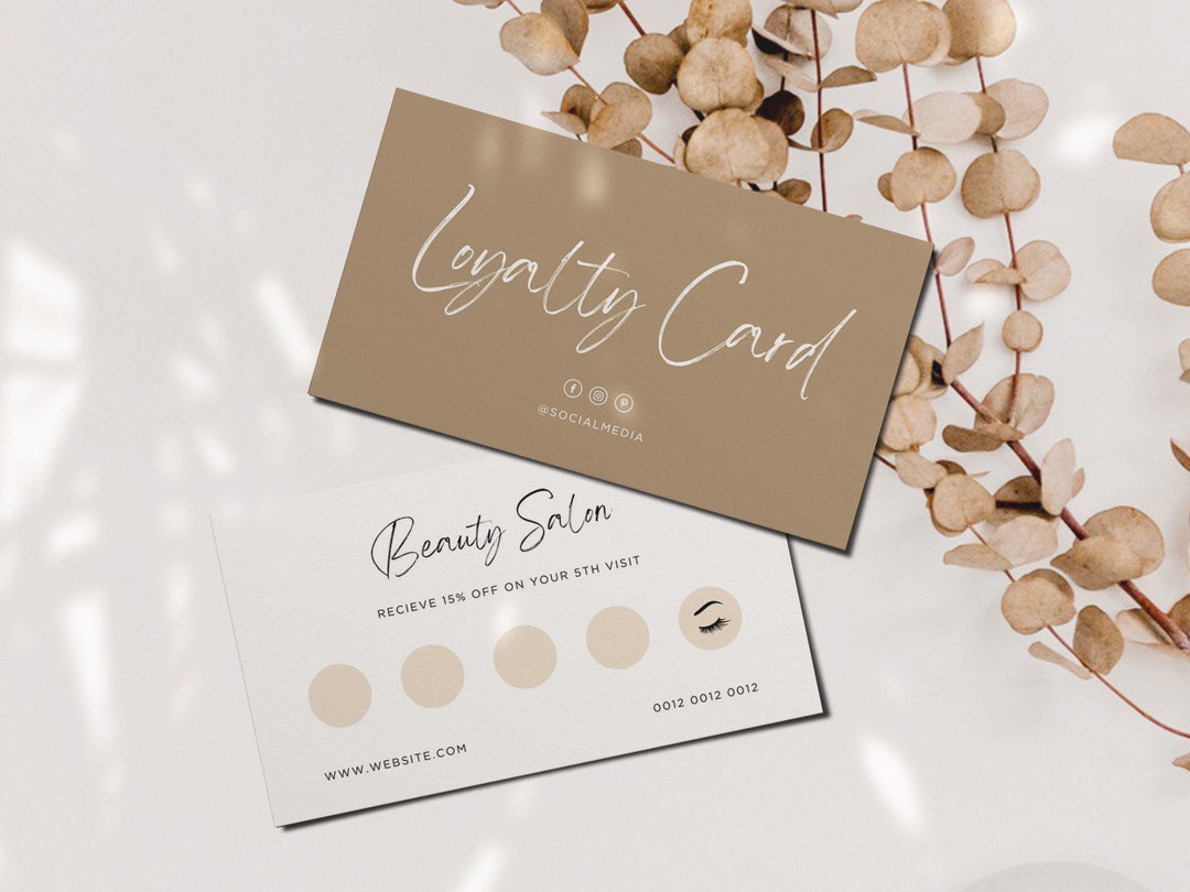 Customer Loyalty Card Canva Template Editable Loyalty Card - Etsy