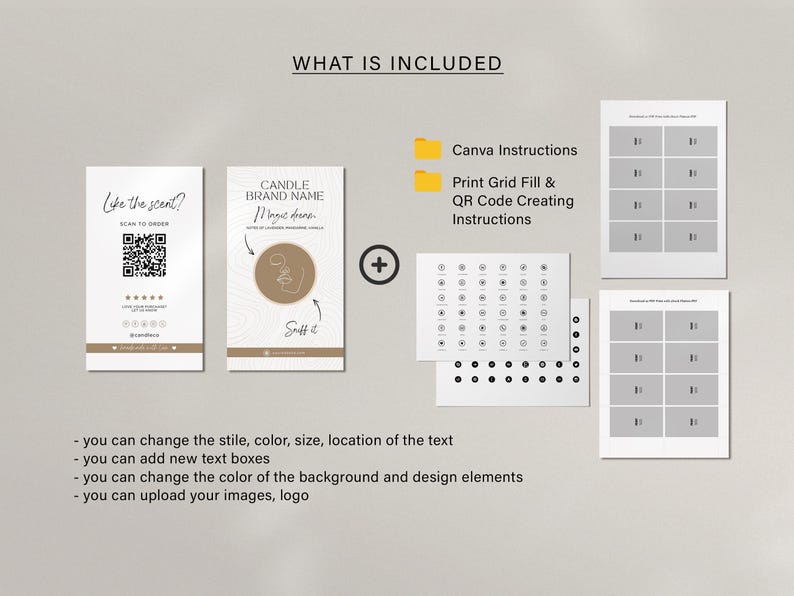 Candle Scent Card Template, Scent Tester Card, Editable Wax Melt ...