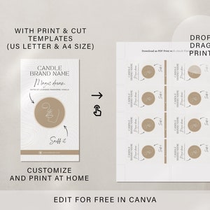 Candle Scent Card Template, Scent Tester Card, Editable Wax Melt ...