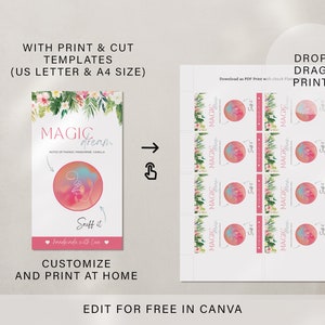 Tropical Candle Scent Card Template, Scent Tester Card, Editable Wax ...