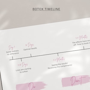 Editable Botox Aftercare Card Templates, Instant Download, Injection ...