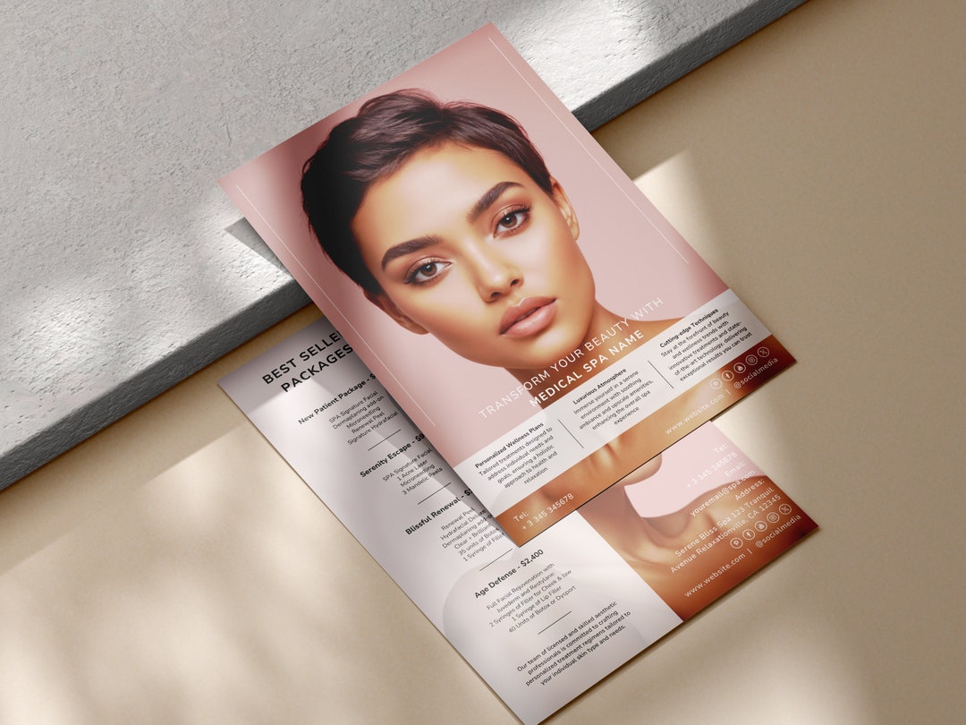 Botox Dermal Filler Packages Flyer Template, Spa Brand Advertisement ...
