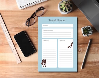 Travel Planner Printable PDF | Trip Budget, Packing List & Itinerary ...