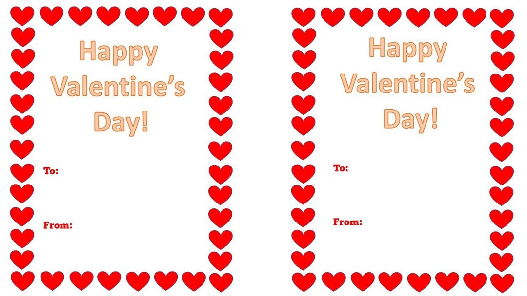 Fillable Valentine's Day Classroom Cards - Etsy