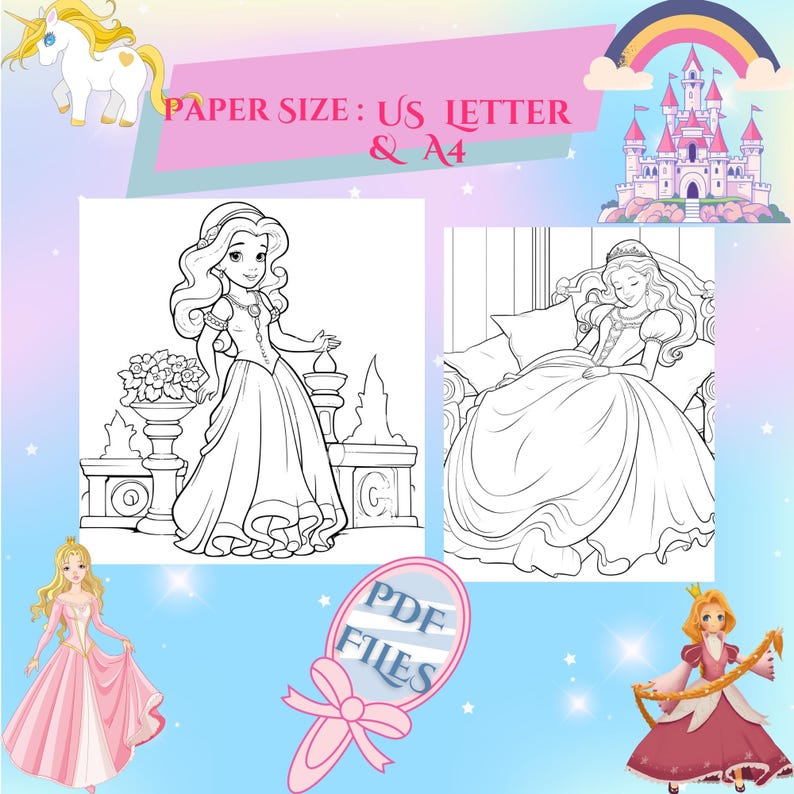 30 Princess Coloring Pages for Kids, Toddlers, Preschool Toddlers ...