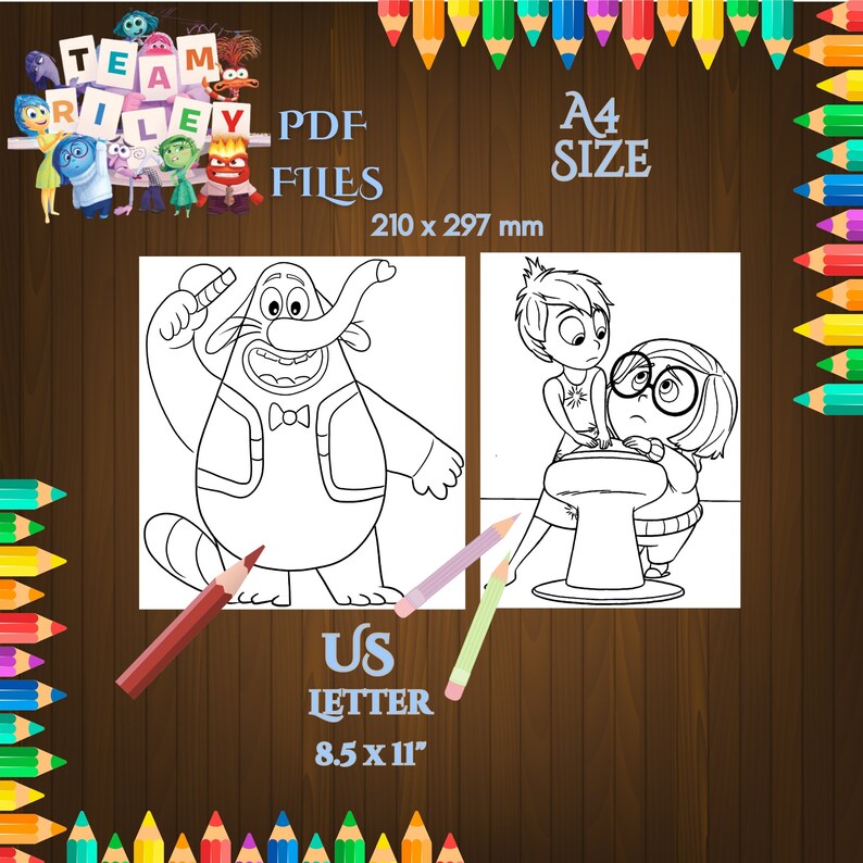 30 Inside Out 2 Coloring Pages for Kids, Toddlers, Preschool Toddlers ...