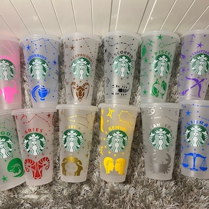 Zodiac Custom Starbucks Cup - Etsy