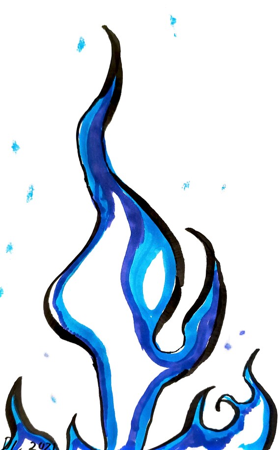 Blue Flame | Etsy