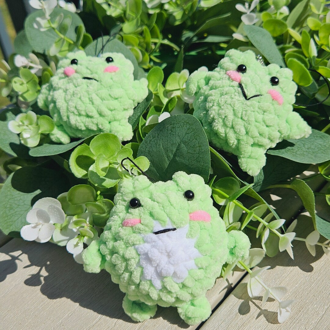 Crochet Frog, Baby Frog Toy, Grumpy Frog Keychain, Moody Frog, Cute ...