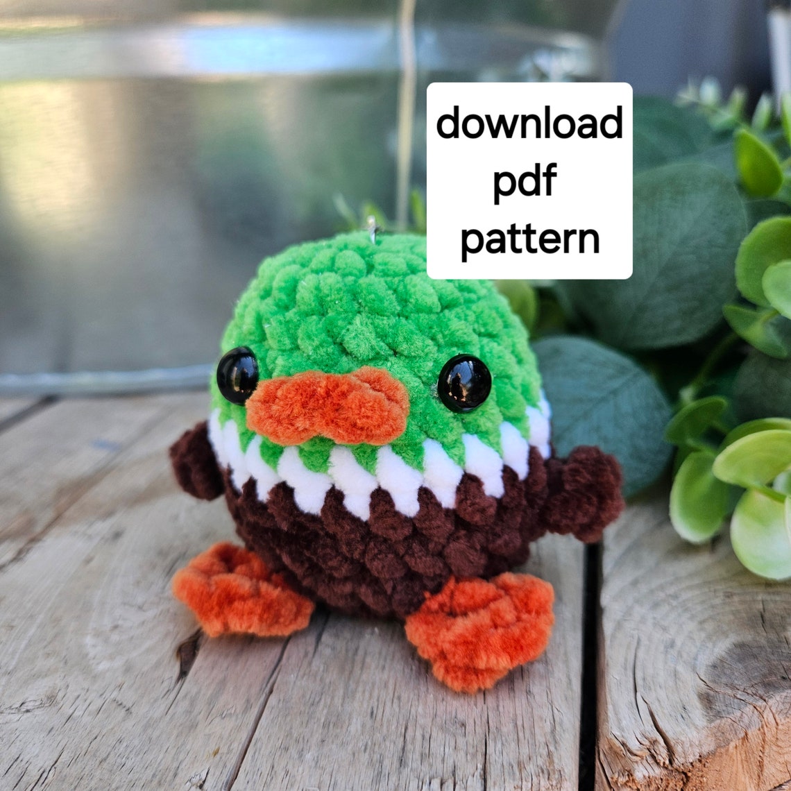 Baby Mallard Download Pdf Pattern, No Sew Mallard Digital Crochet ...