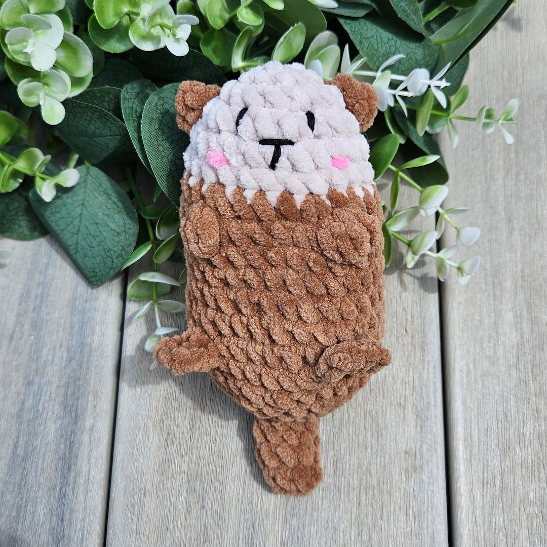 Baby Otter, Crochet Otter Keychain, Plush Otter, Cute Baby Otter, Otter ...