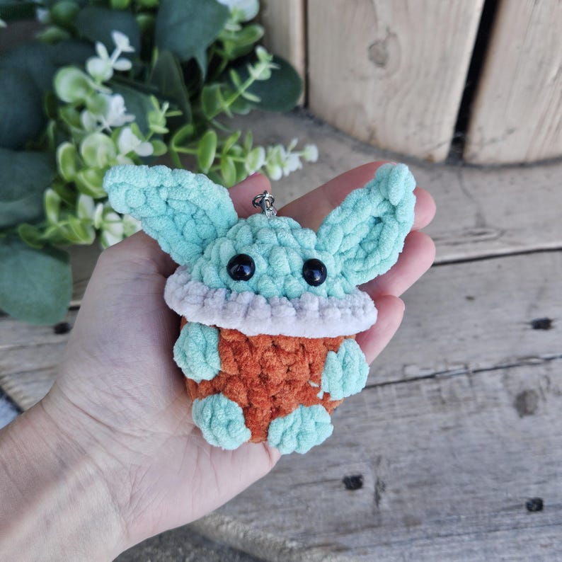 Baby Yoda Plushie, Yoda Keychain, Crochet Baby Yoda, Grogu Stuffed Toy ...