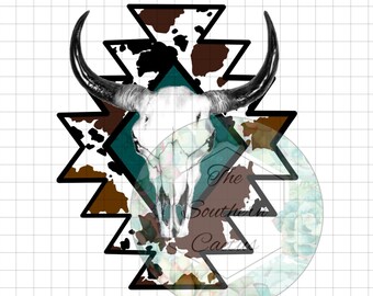 Aztec Cow Print - Etsy
