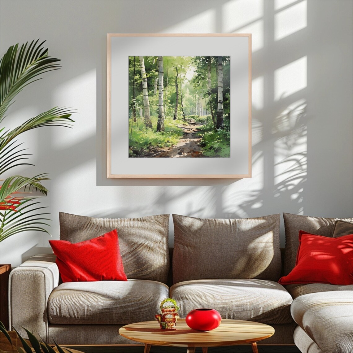 Birch Grove Watercolor Painting Art Print - Etsy