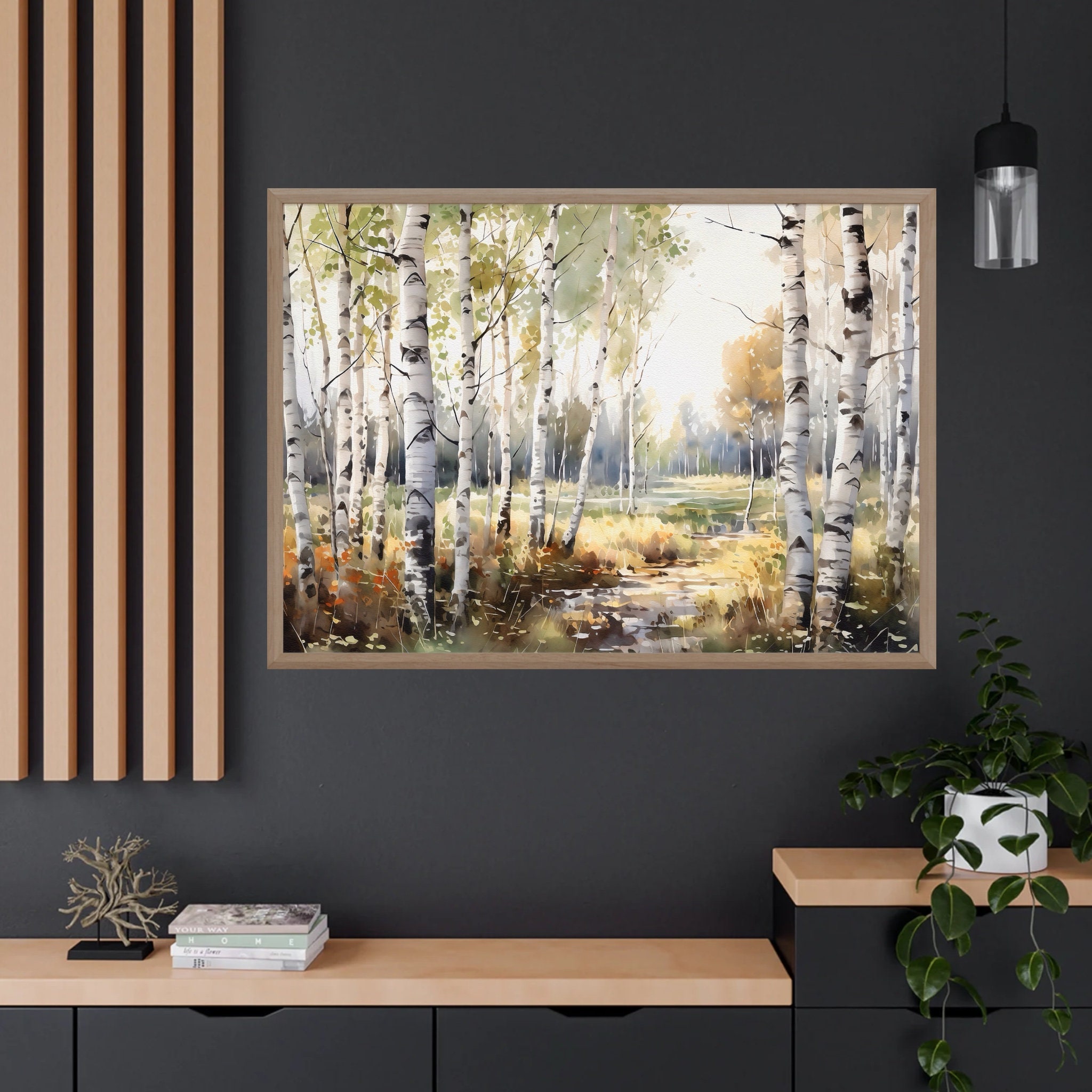 Aspen Trees Watercolor Fine Art Large Poster Print Home Decor Gift Art ...