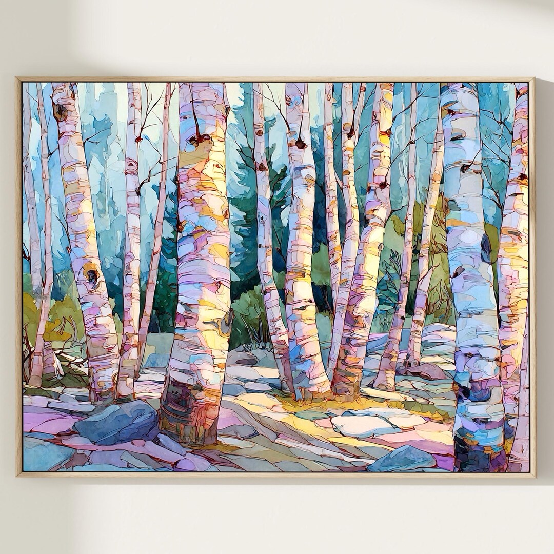 Aspen Trees Watercolor Print: Colorado Nature, Rustic Farmhouse Art - Etsy