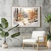 First Snow Watercolor Painting Art Print, Winter Forest Large Wall Art ...