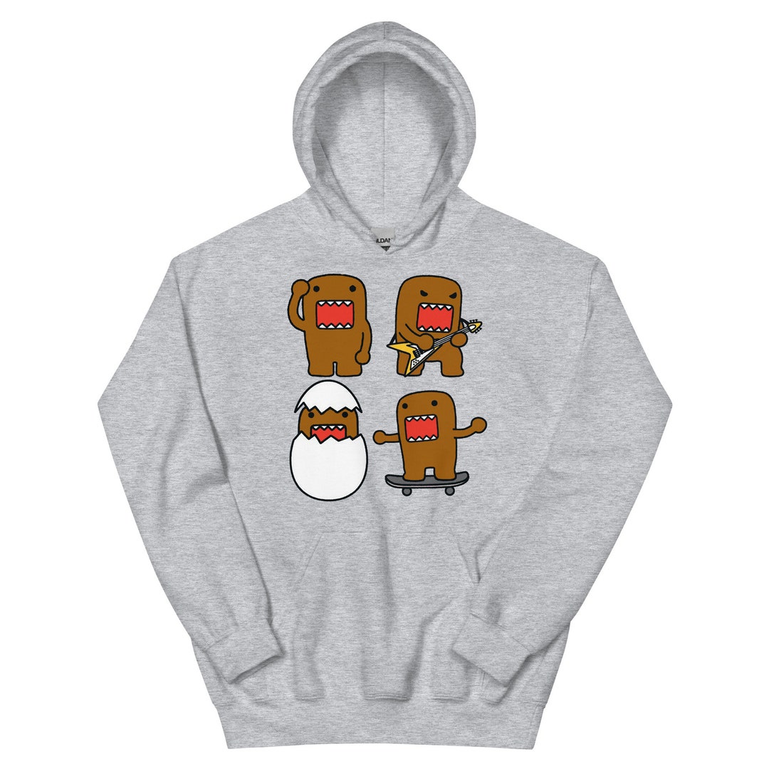 Domo Monsters, Domo Kun Face Hoodie, Monster Eyes Mouth Sweatshirt With ...