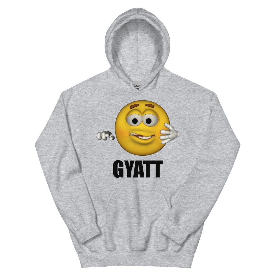 Gyatt Emoji Hoodie Funny Meme Sweashirt Point Emoji With - Etsy