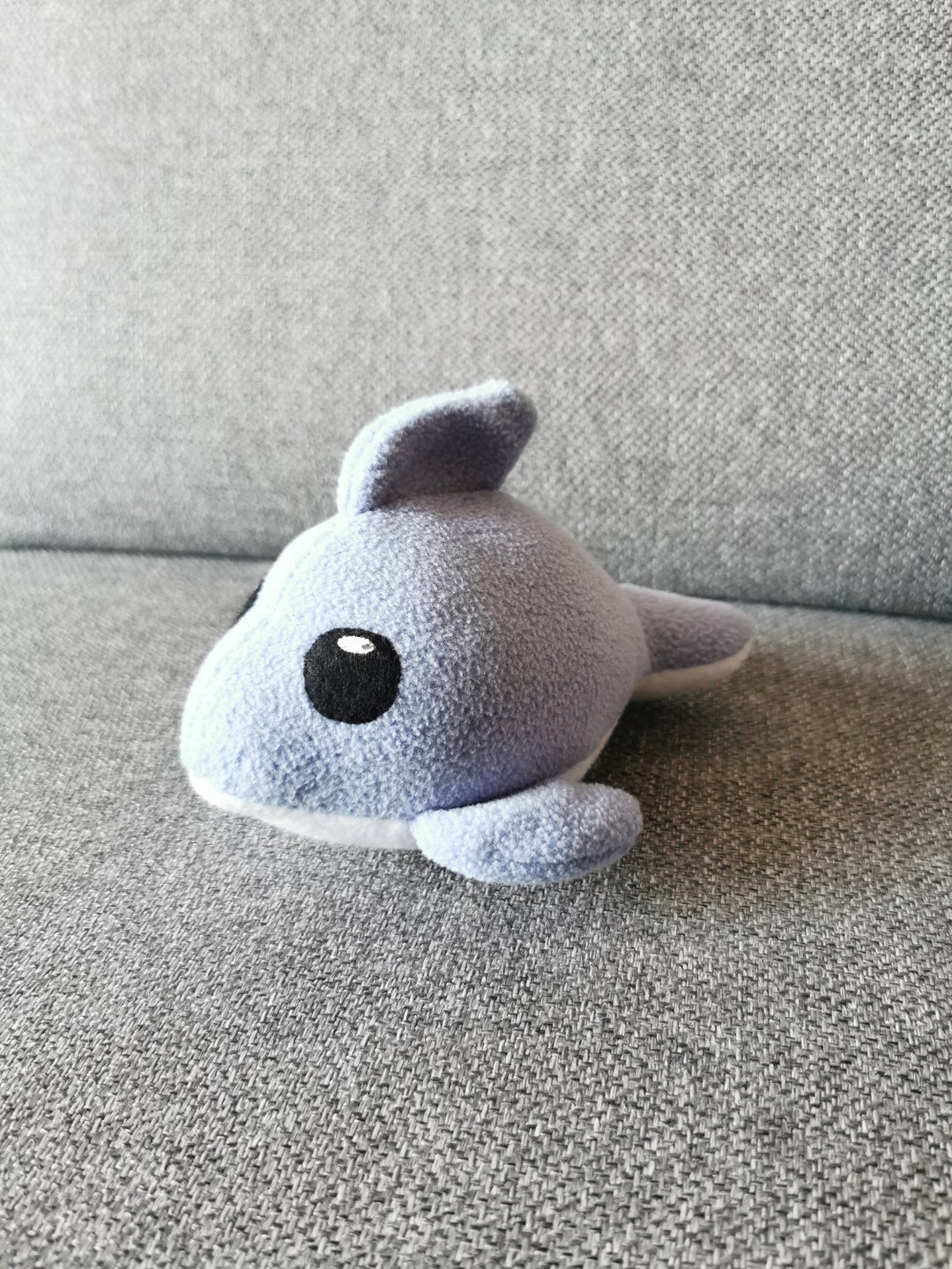 Dolphin Greyish Blue Fluffy Stuffed Animal Plush Delfin Stofftier - Etsy