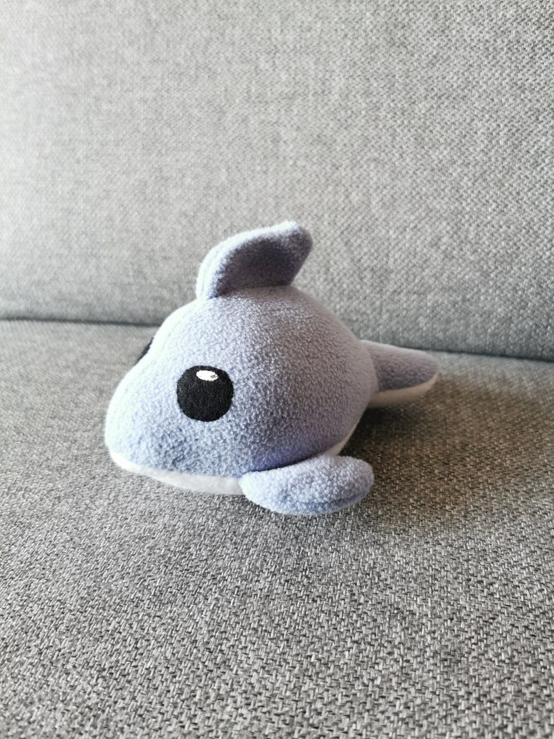 Dolphin Greyish Blue Fluffy Stuffed Animal Plush Delfin Stofftier - Etsy