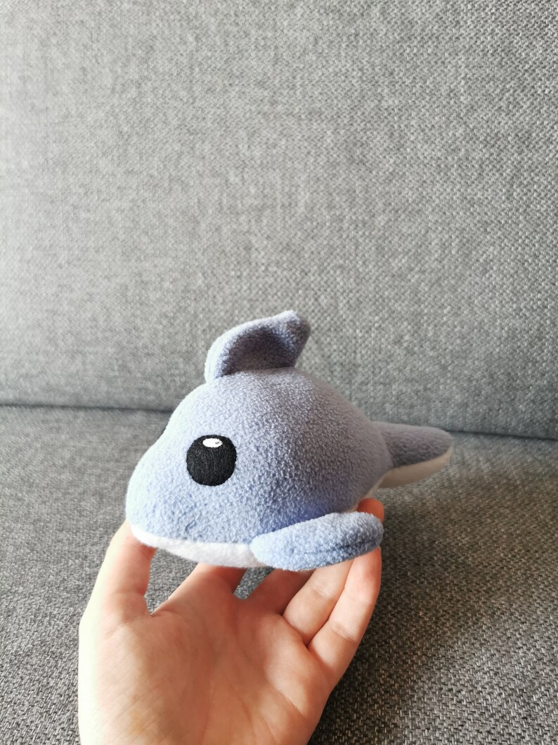 Dolphin Greyish Blue Fluffy Stuffed Animal Plush Delfin Stofftier - Etsy