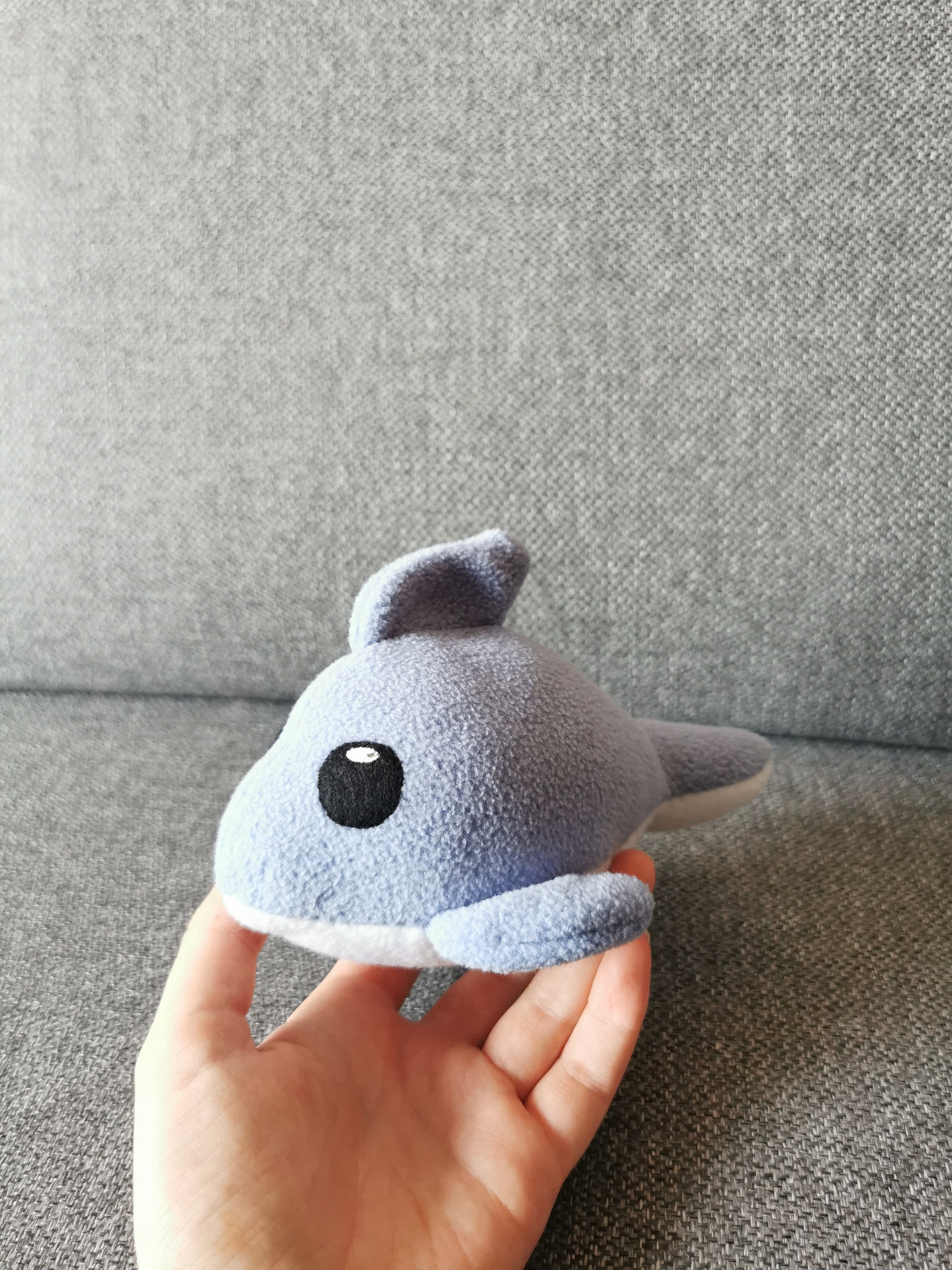 Dolphin Greyish Blue Fluffy Stuffed Animal Plush Delfin Stofftier - Etsy