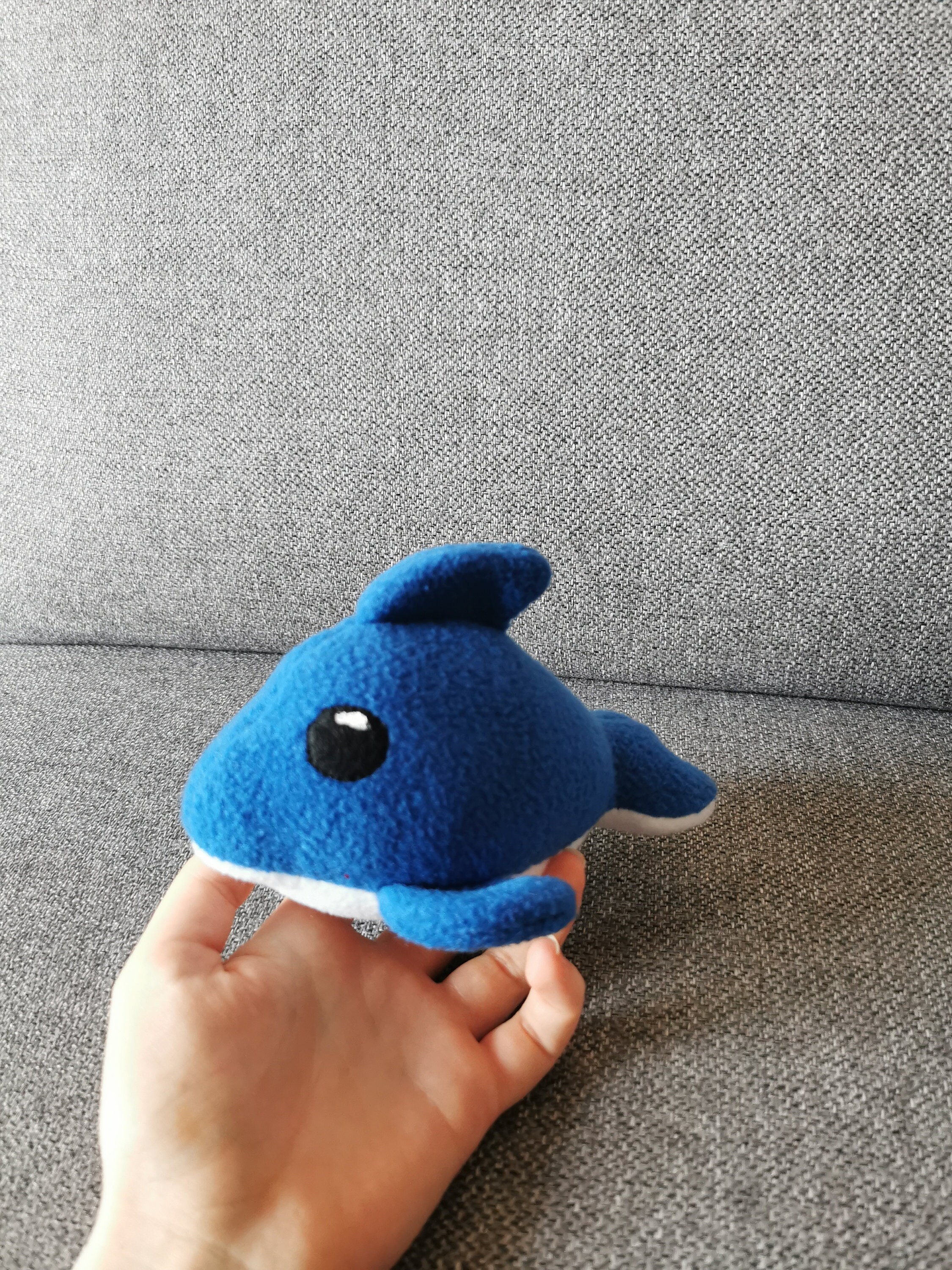 Dolphin Blue Fluffy Stuffed Animal Plush Delfin Stofftier - Etsy