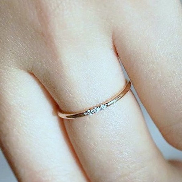 Minimal Diamond Ring - Etsy