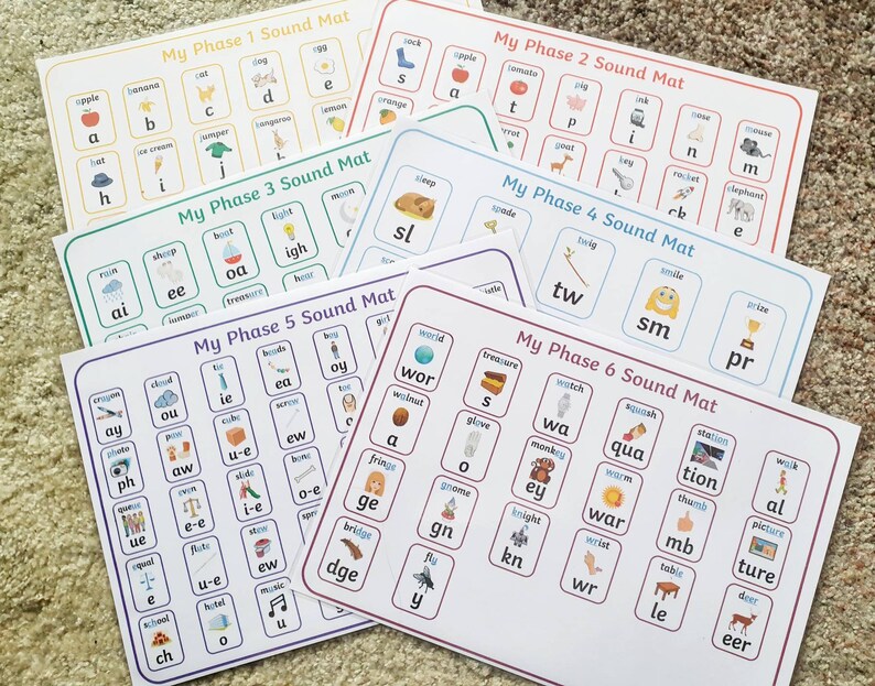 Phonics Word Mats - Etsy