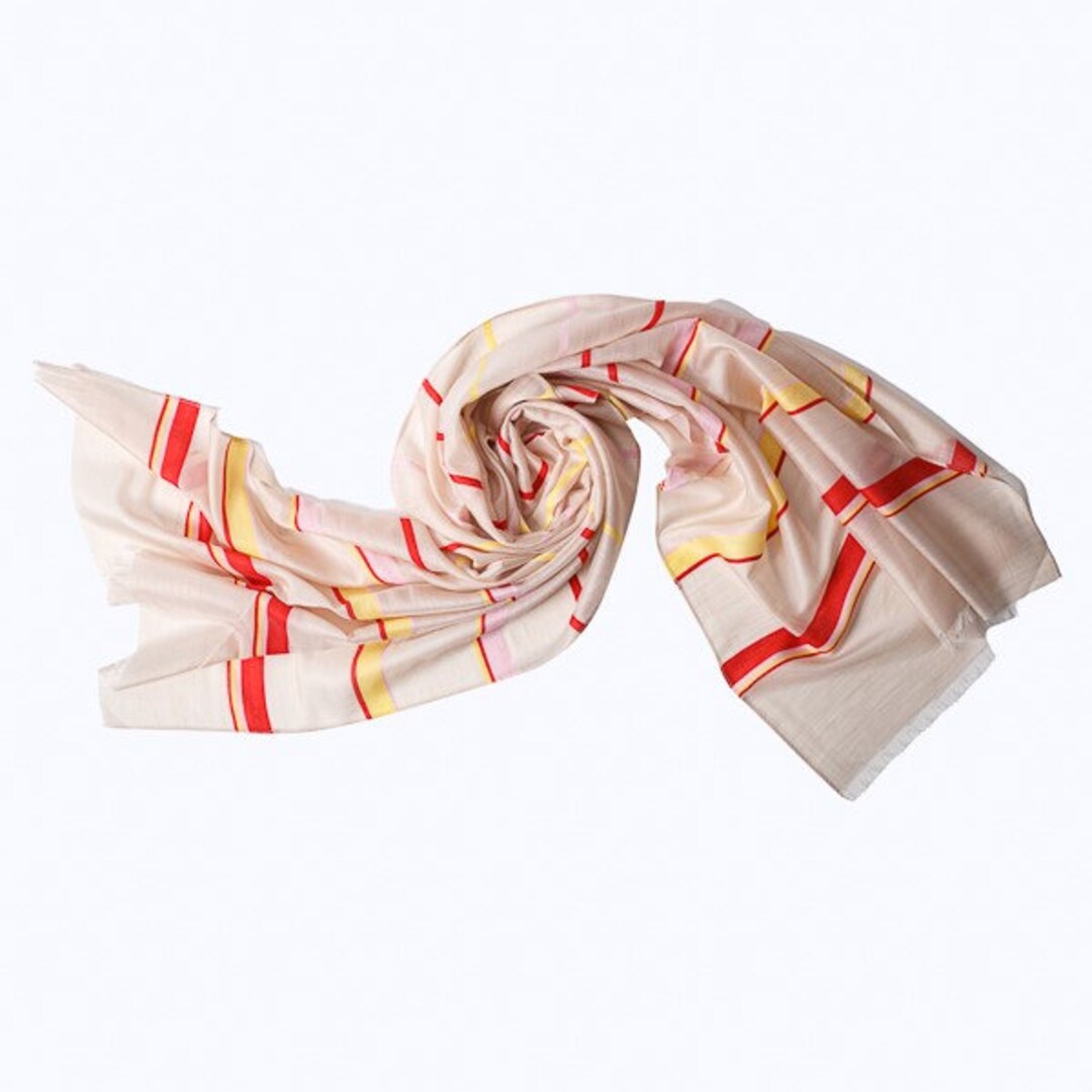 Scarf or Pareo in Color Beige, Red, Yellow, 100% Cotton, Size 1,80x70 ...