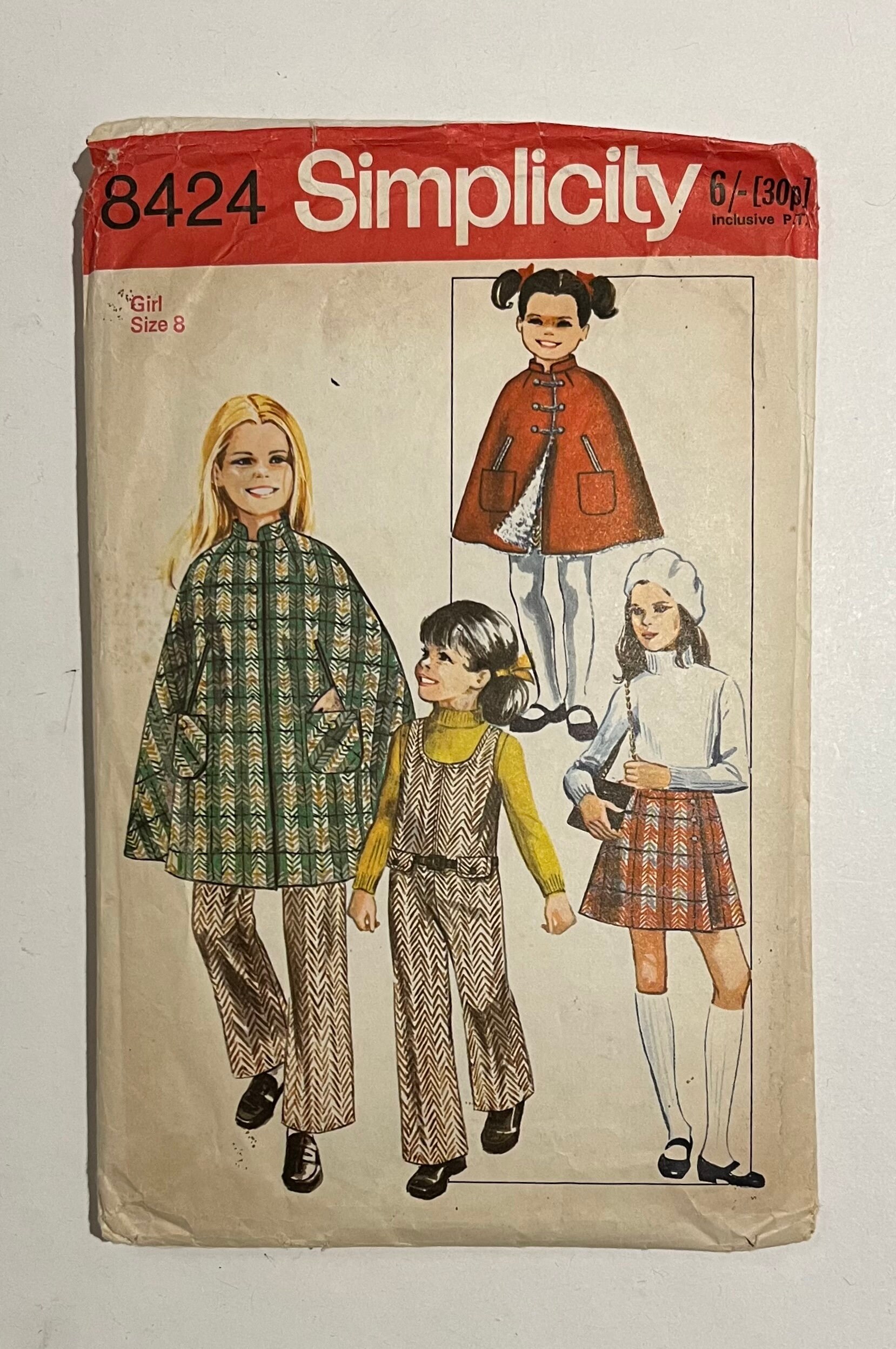 Simplicity Vintage Childs Sewing Pattern/ Vintage Party Cape and ...