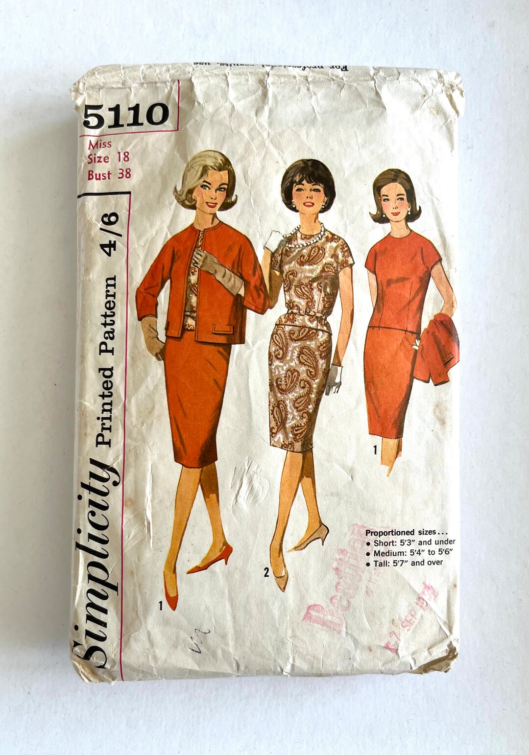 Simplicity Vintage Suit Sewing Pattern/ Vintage Suit Sewing Pattern ...