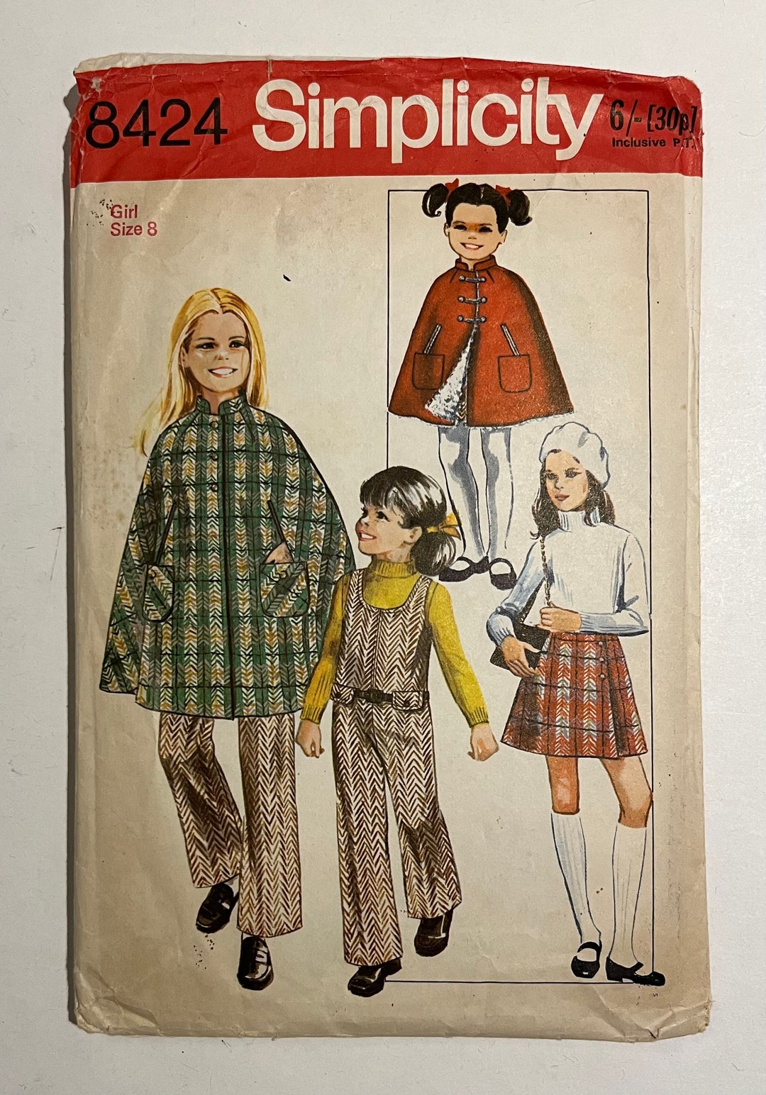 Simplicity Vintage Child’s Sewing Pattern/ Vintage Party Cape and ...