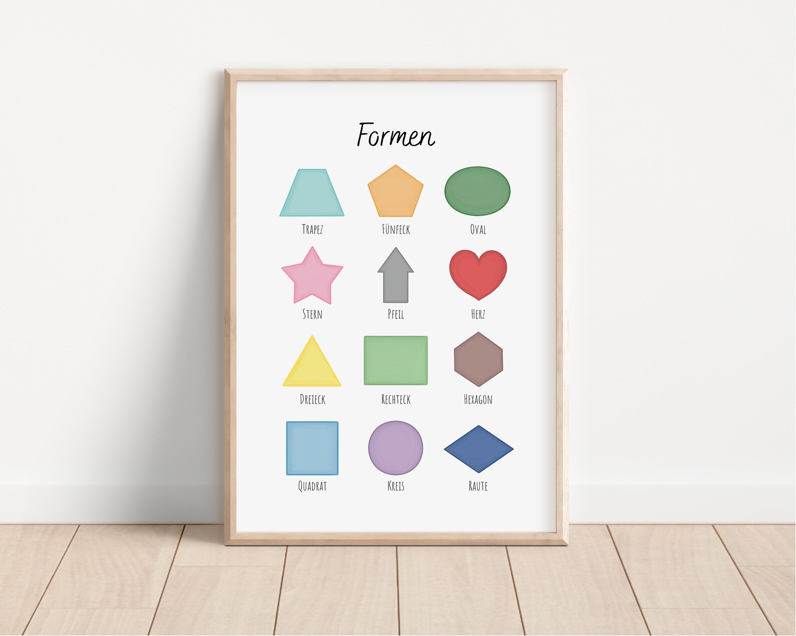 Educational Poster Set of 3 | Feelings, Seasons, Shapes | Montessori ...