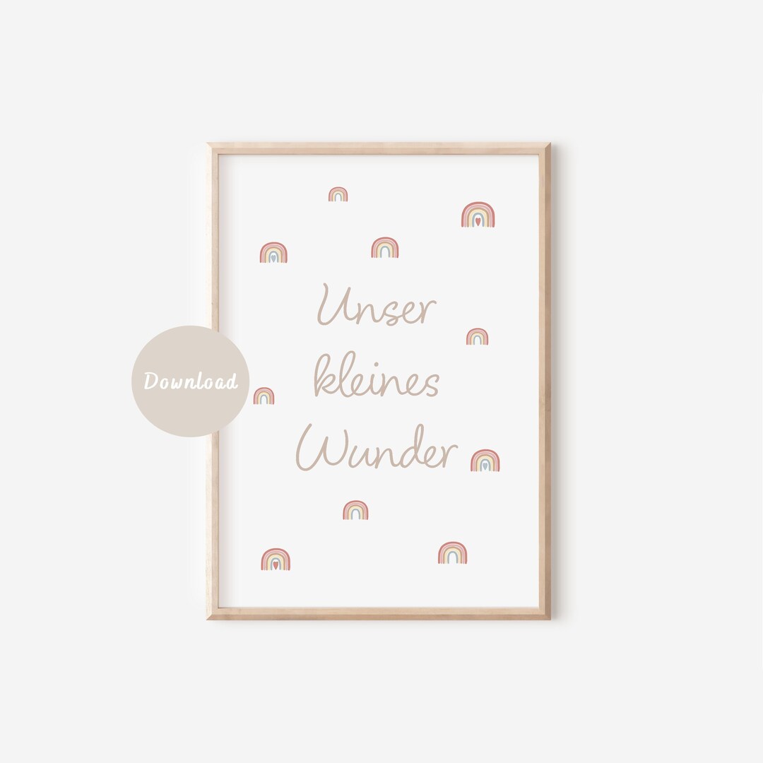 Poster Little Miracle | Boho Children's Room Picture | DIGITAL DOWNLOAD ...