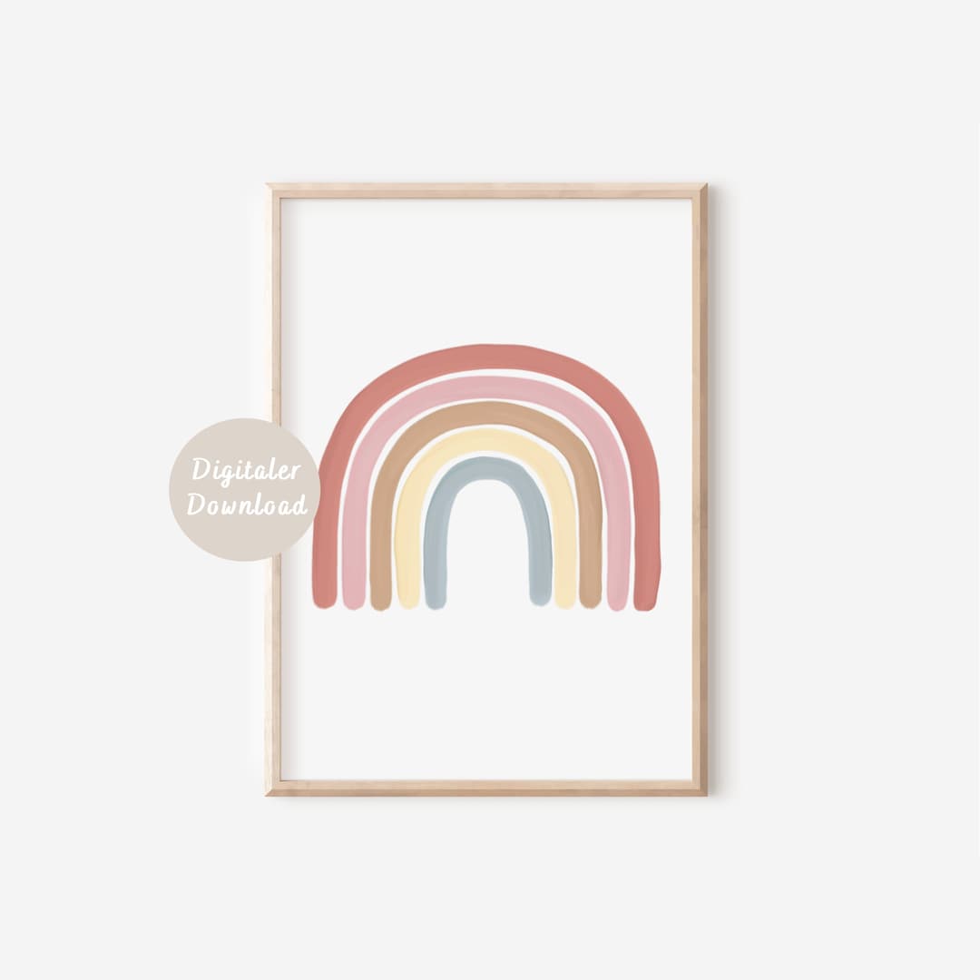 Poster Rainbow Boho Nursery Picture DIGITAL DOWNLOAD - Etsy