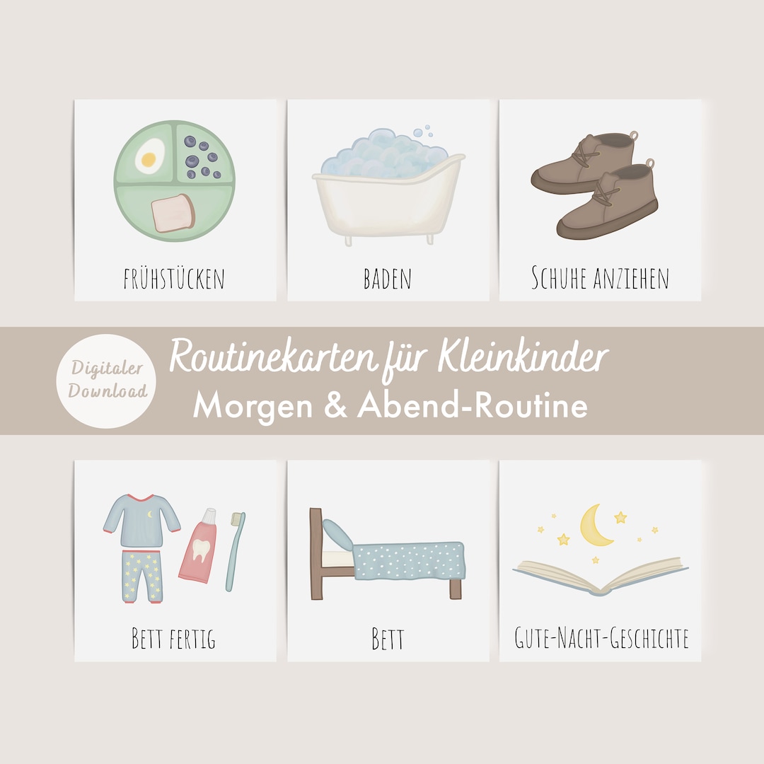 Routine Cards Toddlers | Good Morning / Good Evening | DIGITAL DOWNLOAD ...