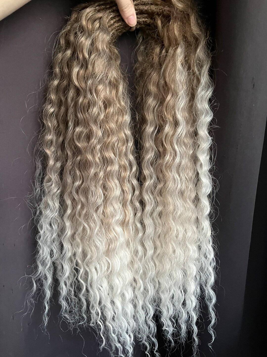 Ash Blonde Wavy Dread Extensions Synthetic Dreadlock Extensions DE ...