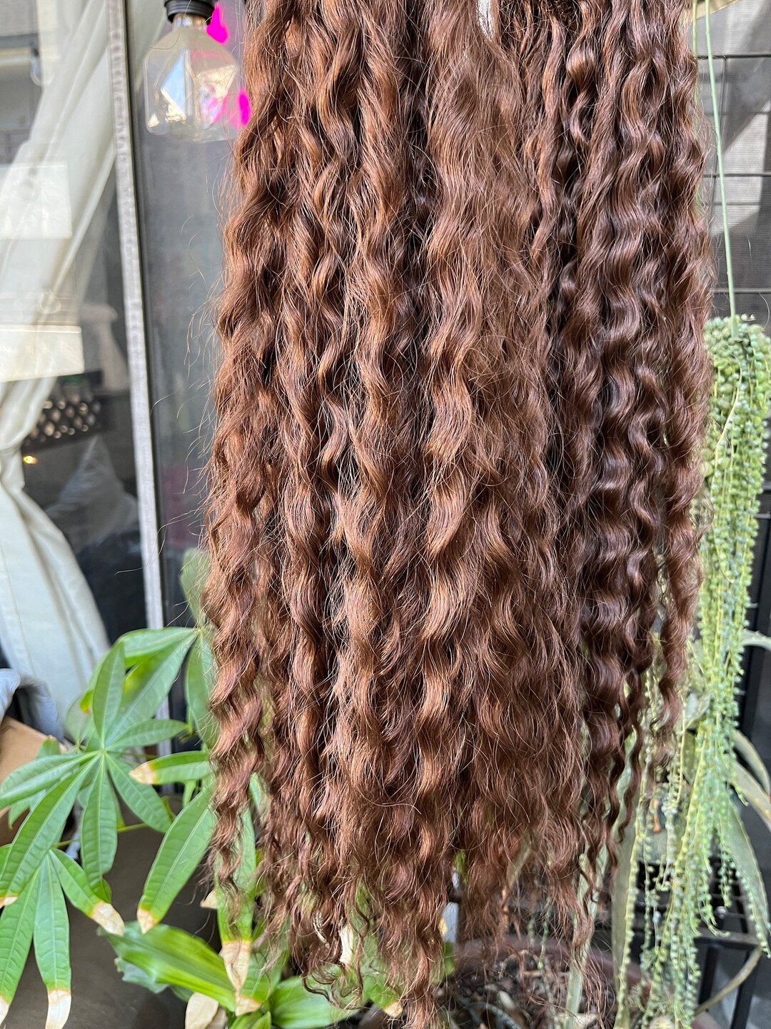 Brunette Wavy Dread Extensions | Synthetic Dreadlock Extensions ...