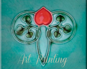 Art Nouveau Ceramic Wall Fireplace Tile 0229 - Etsy UK