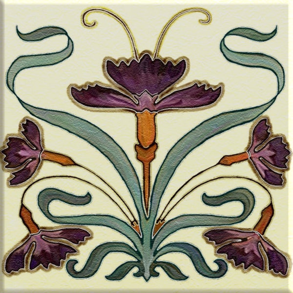 Embossed Ceramic Tile - Etsy