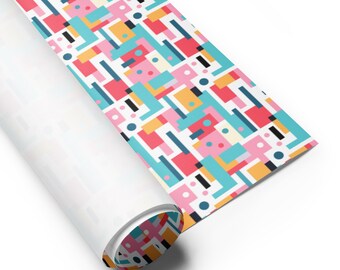 Gift Wrapping Paper Abstract Shapes Gift Wrapping Set of 5 Designs A2 ...