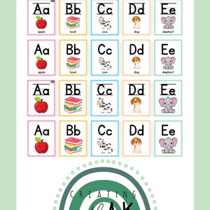 Alphabet Posters Classroom Bundle - 5 Colors & 4 Styles Each - 520 ...