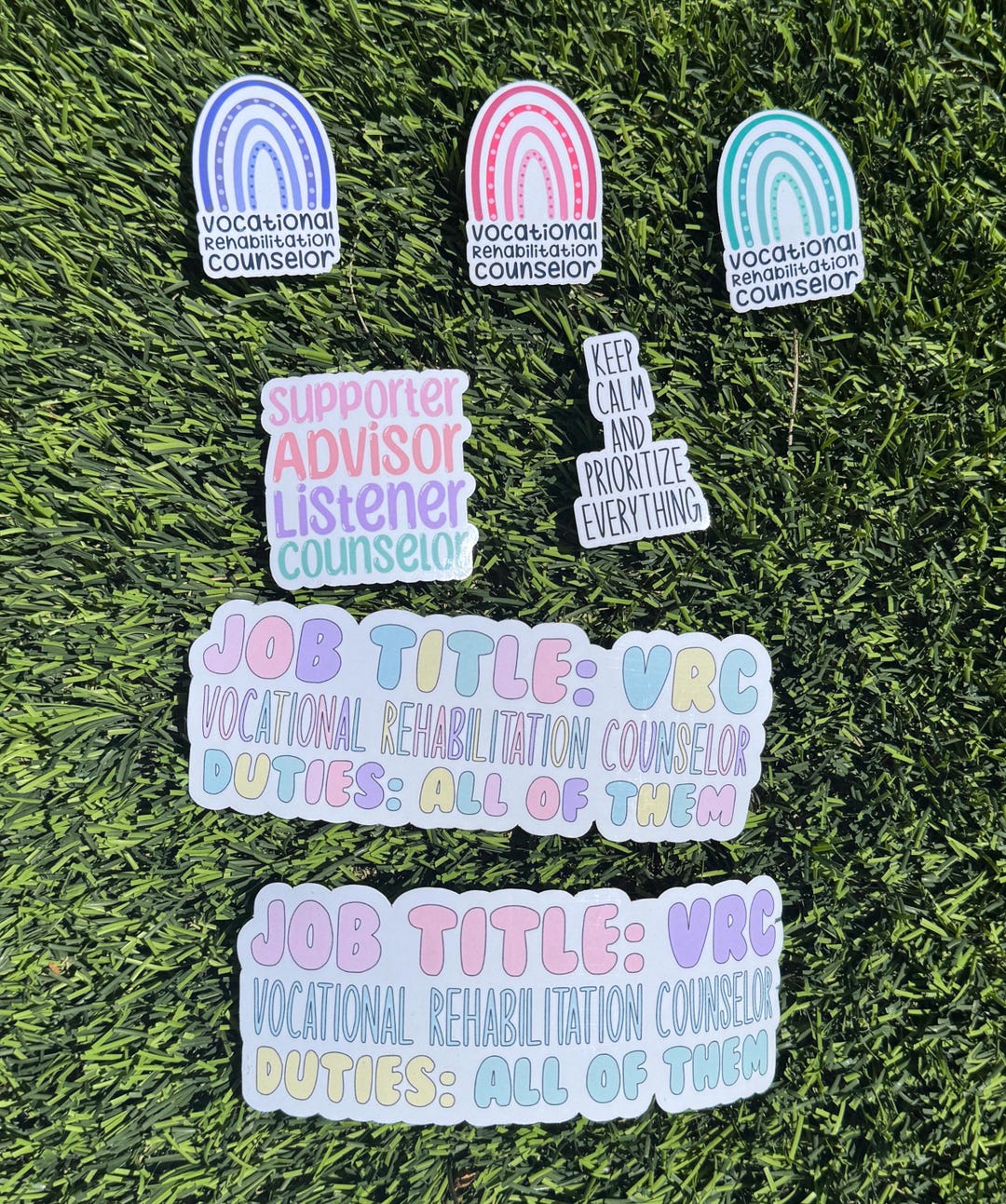 Sticker Bundle of 7 Stickers Vocational Rehabilitation Counselor VRC ...