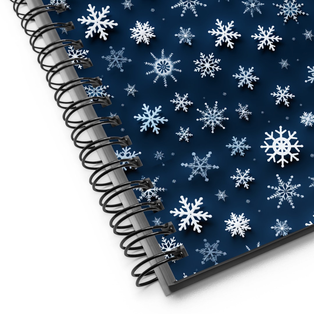 Snowflake Spiral Notebook, Winter Notebook - Etsy