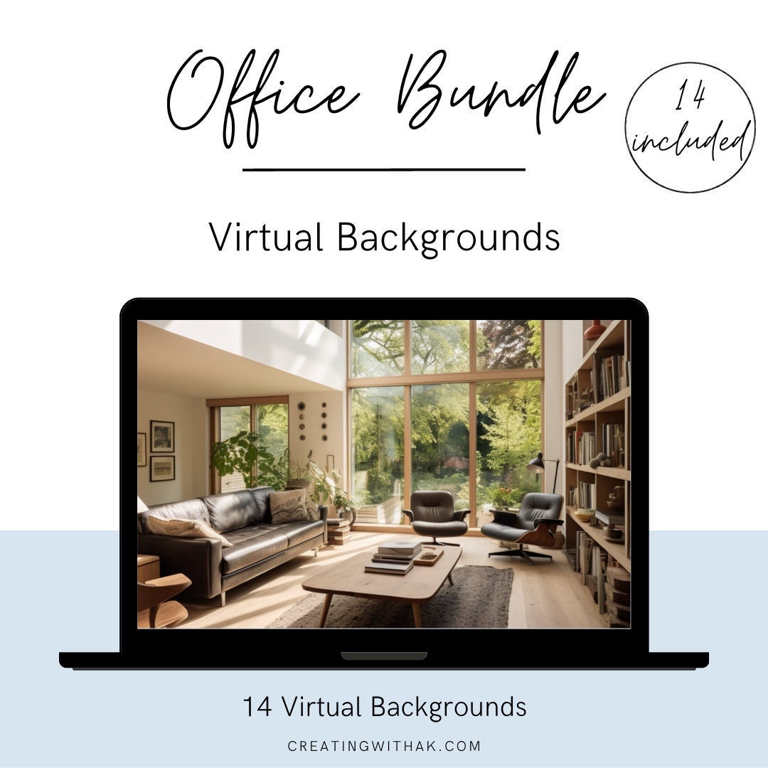 Virtual Background Office Bundle: Elevate Your Virtual Presence With 14 ...