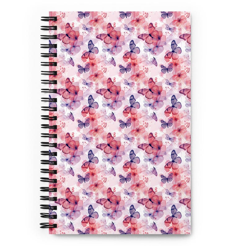 Watercolor Pastel Butterfly Spiral Notebook - Etsy