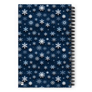 Snowflake Spiral Notebook, Winter Notebook - Etsy